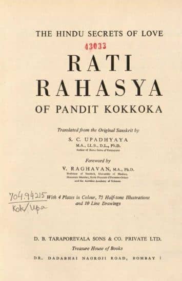  PDF Ratirahasya Koka Shastra The Hindu Secrets Of Love Panot Book