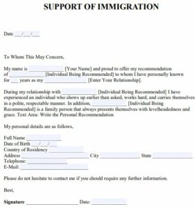 [PDF] Character Reference Letter For Immigration Template PDF