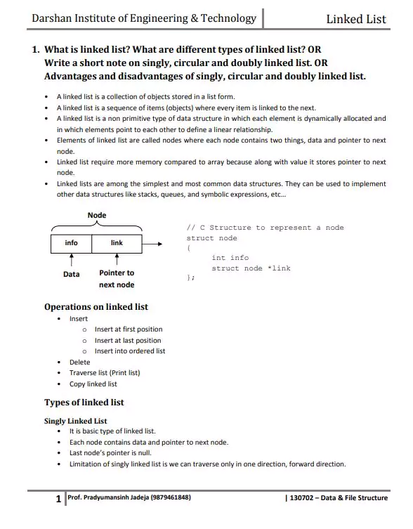  PDF Linked List In Data Structure PDF Panot Book