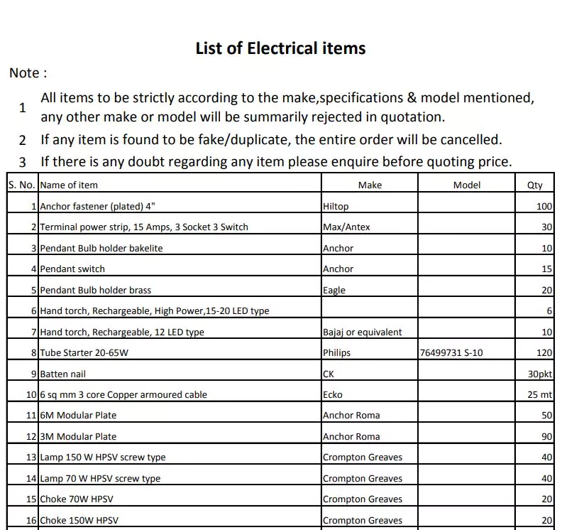 Electrical Materials Catalog Benjamin Electrical Products Catalog