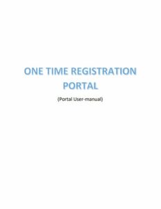 [PDF] One Time Registration PDF - Panot Book