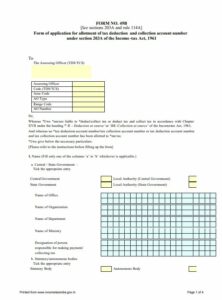 [PDF] TAN Application Form 49B PDF - Panot Book